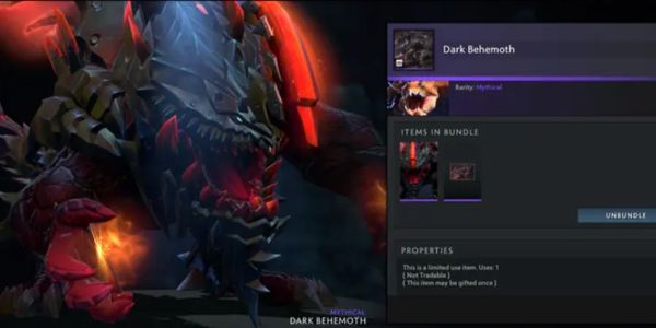 Beli Item Gift Dark Behemoth (Bundle Primal Beast Diretide 2022 Collector's Cache) Dota 2 ...