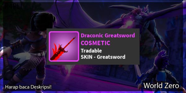 Beli Item Draconic Greatsword | World Zero Roblox Terlengkap dan ...