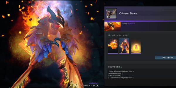 Beli Item Gift Crimson Dawn (Phoenix - Diretide 2022 Collector's Cache ...