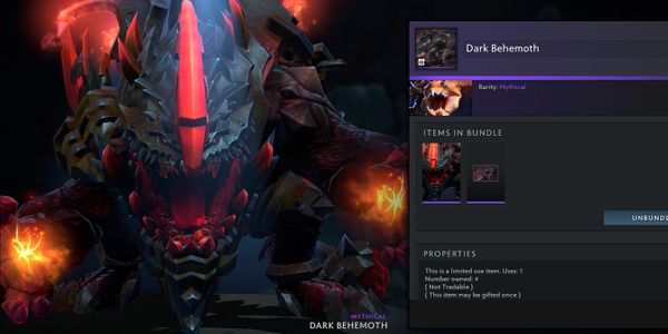 Buy Item Gift Dark Bahemoth (Primal Beast Set Diretide's 2022 Collector ...