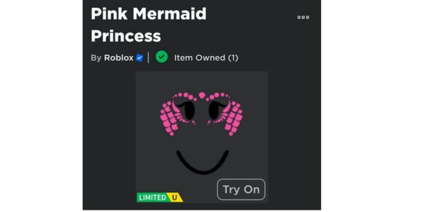Buy Item Pink Mermaid Princess Roblox Limited Roblox 2142602 | itemku