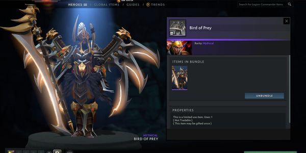 Beli Item Gift Birds of Prey (Legion Commander Diretide 2022 Collector ...