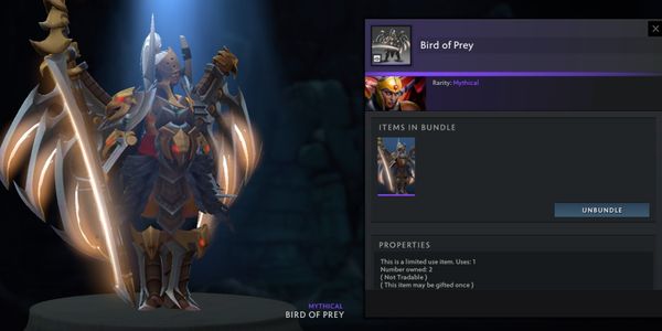 Beli Item Gift Bird Of Prey (Legion Commander Set) Collector's Cache 2022 Dota 2 Terlengkap dan ...
