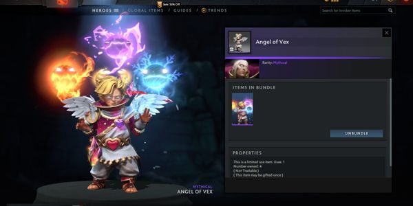 Beli Item Gift Angel of Vex (Diretide Collector Cache 1) (Invoker Set ...