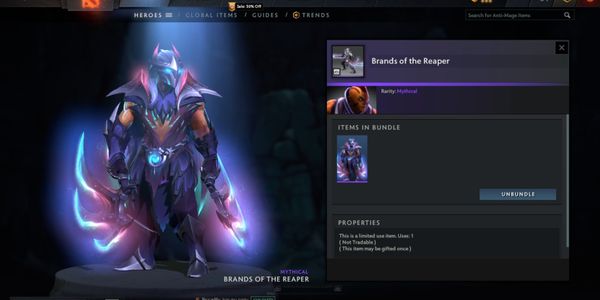 Beli Item Gift Brands of the Reaper (Diretide Collector Cache 2 Rare ...