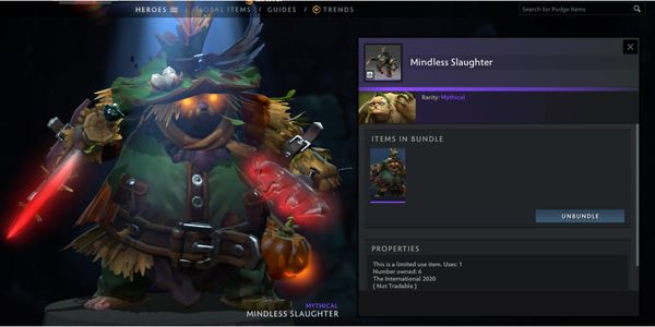 Beli Item Gift Mindless Slaughter (Bundle Pudge Collector's Cache TI 10 ...