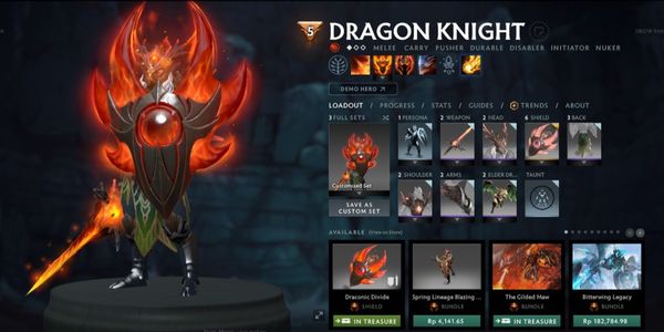 Beli Item Gift Draconic Divide (Immortal TI 12 Dragon Knight) Dota 2 ...