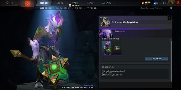 Beli Item Gift Faceless Void – Chines of the Inquisitor (Collector's Cache 2022) Dota 2 ...