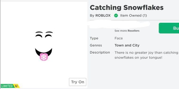 Beli Item Catching Snowflakes Face Limited Roblox Terlengkap dan ...
