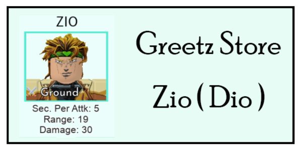 Beli Item Zio (Dio) | All Star Tower Defense (ASTD) Roblox Terlengkap ...