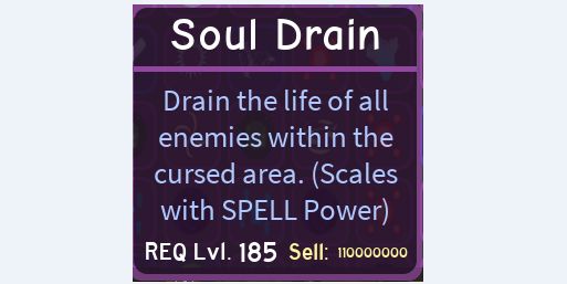 Buy Item Dungeon Quest Soul Drain skill mage lvl 185 Roblox 1570372 ...