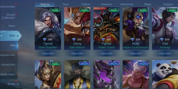 Buy Account AKUN MURAH MEWAH SPECIAL HANZO, SPECIAL FRANCO, ELITE FREYA ...