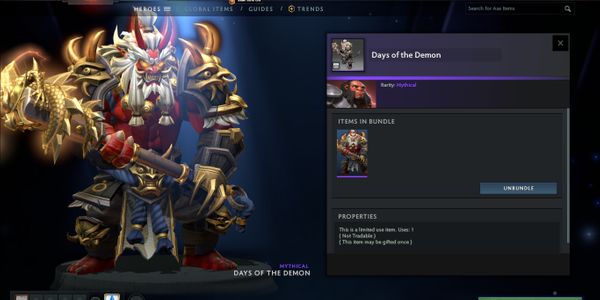Beli Item Gift Days of the Demon (Axe Set Aghanim's 2021 Collector's Cache) Dota 2 Terlengkap ...