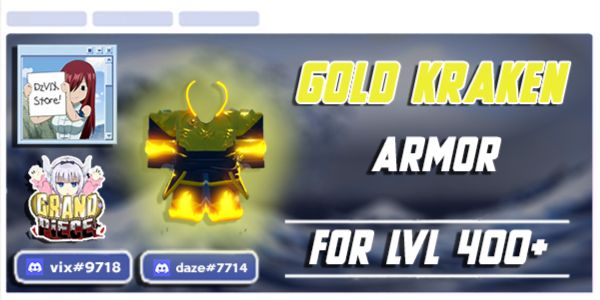 Beli Item Kraken Armor (Gold) Grand Piece Online / GPO Roblox ...