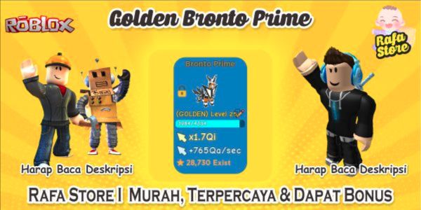 Beli Item Golden Bronto Prime | Clicker Simulator Roblox Terlengkap dan ...