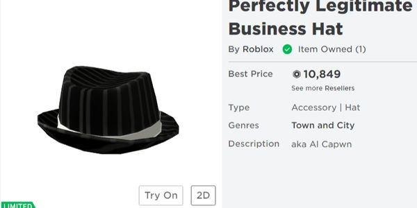 Beli Item Perfectly Legitimate Business Hat Roblox Terlengkap dan ...