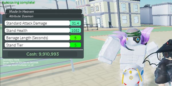 Beli Item Made In Heaven (MIH) Daemon | Stand Upright Rebooted Roblox ...