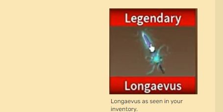 Beli Item Longaevus sword || king legacy || KL | king legacy longaevus ...