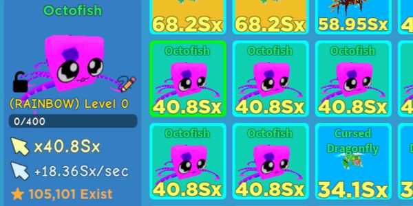 Buy Item Octofish - RAINBOW - RBL Clicker Simulator RBL 1847363 | itemku