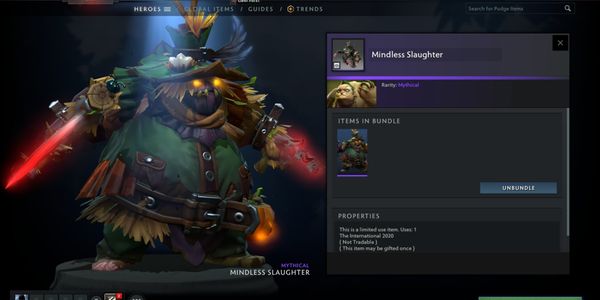 Beli Item Gift Mindless Slaughter (Bundle Pudge Collector's Cache TI 10 ...