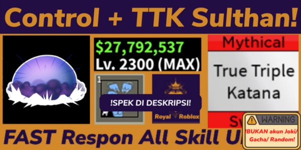 Beli Akun Akun Blox Fruit Control + TTK Level MAX - Belum Diverifikasi ...