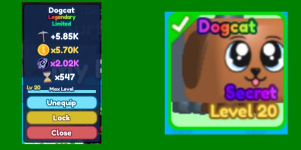 Beli Item Legendary Dogcat Level 20 (Secret Pet Limited) Mining ...