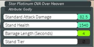 Buy Item Star Platinum OVA Over Heaven (GODLY) | Upright Stand ...