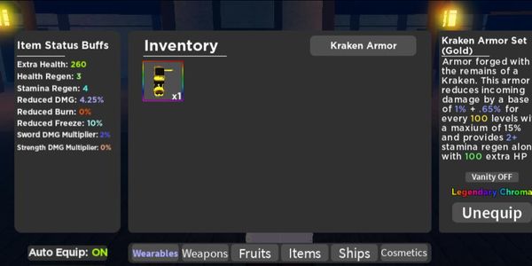 Beli Item Kraken Armor ( Gold ) - GPO Roblox Terlengkap dan Termurah ...