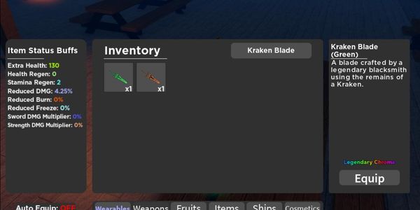 Beli Item Kraken Blade (Green) - GPO RBL Terlengkap dan Termurah ...