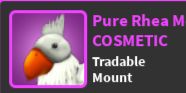 Beli Item Pure Rhea Mount World Zero Roblox Terlengkap dan Termurah ...