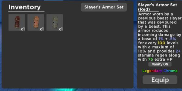 Beli Item Slayer's Armor Set ( RED ) - GPO Roblox Terlengkap dan ...