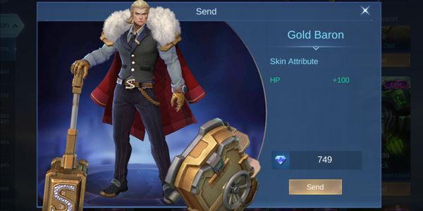 Buy Skin Gold Baron (Special Skin Tigreal) Mobile Legends 1887943 | itemku