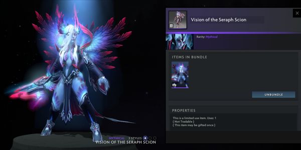 Beli Item Gift Vision of the Seraph Scion (Vengeful Spirit Set Nemestice Collector's Cache) Dota ...