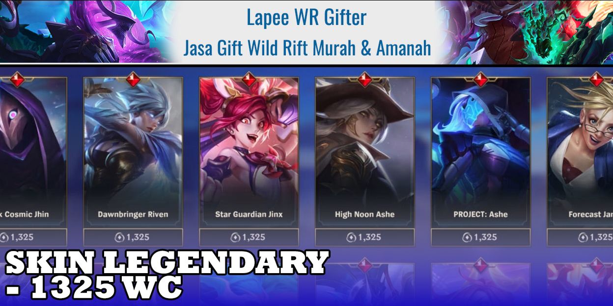 Beli Gift Skin Skin LEGENDARY Bebas Pilih (1325 WC) League of Legends ...