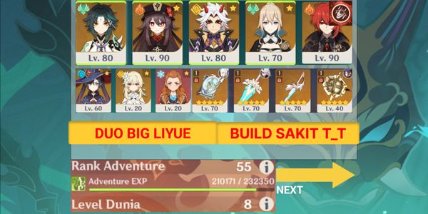 Beli Akun B10 AKUN GG F2P RAPIH DUET XIAO + HU TAO + ITTO + JEAN + DILUC C1 + MONA + ALOY AR 55 ...