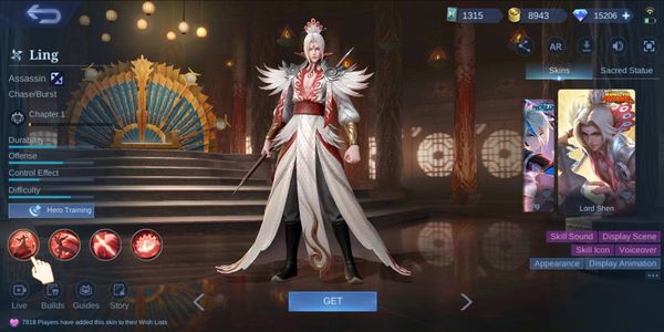 Buy Skin Lord Shen (Kung Fu Panda Ling) Mobile Legends 1970001 | itemku