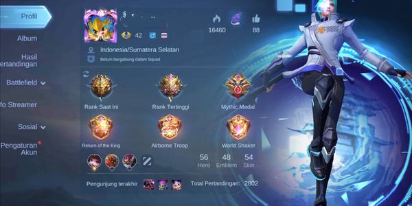 Beli Akun TIER LEGEND HERO 56 SKIN 54, SPECIAL LING, EPIC RAFAELA ...
