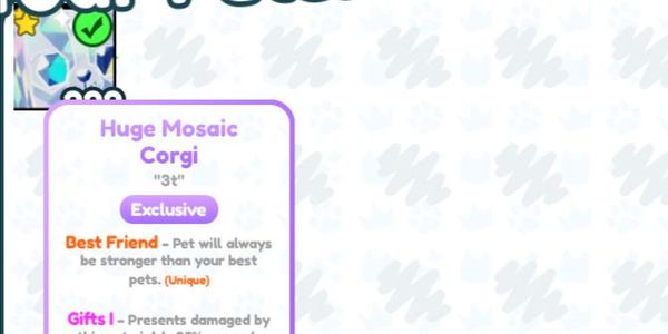 Beli Pet Exclusive Huge Mosaic Corgi PSX Pet Simulator X Terlengkap dan ...