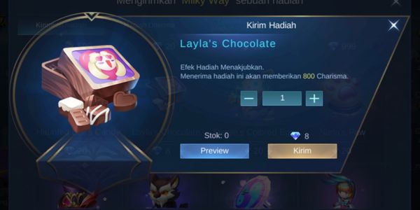 Buy Gift Item Layla's Chocolate Mobile Legends Most Complete and ...