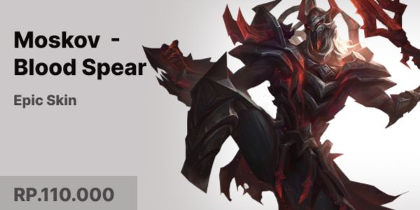 Beli Skin Blood Spear (Epic Skin Moskov) Mobile Legends Terlengkap dan ...