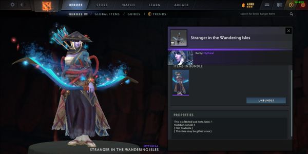 Buy Item Gift Stranger in the Wandering Isles (Drow Ranger Set Aghanim ...