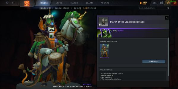 Beli Item Gift March of the Crackerjack Mage (Rubick Set Aghanim's 2021 ...