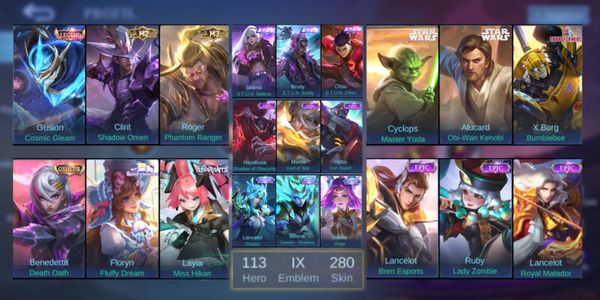 Buy Account Sultan Skin Legend Gusion account + Collector Benedetta ...