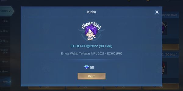 Buy Gift Item (7 Days) Battle Emote: ECHO-PH Mobile Legends 2024322 ...