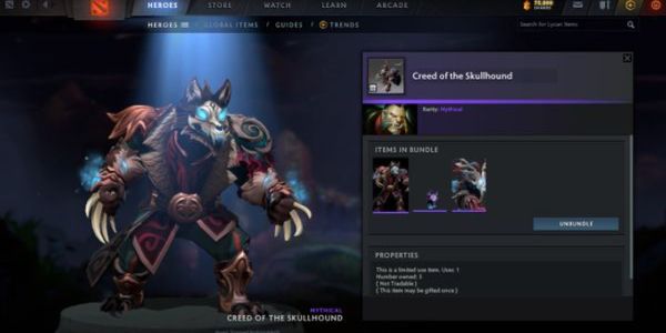 Beli Item Gift Creed of the Skullhound (Lycan Set Nemestice Collector's ...