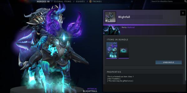 Beli Item Gift Blightfall (Abaddon Set Aghanim's 2021 Collector's Cache ...