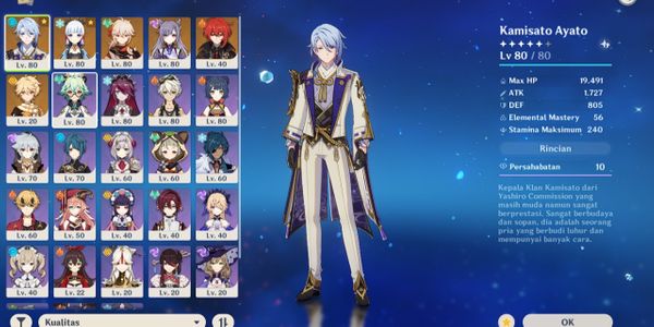 Beli Akun Ayato + Signt, Ayaka + Sign, Kazuha + Sign, Keqing , Diluc ...