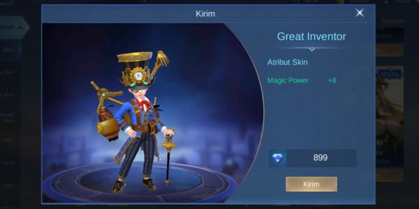 Buy Skin Great Inventor (Epic Skin Harley) Mobile Legends 2004466 | itemku