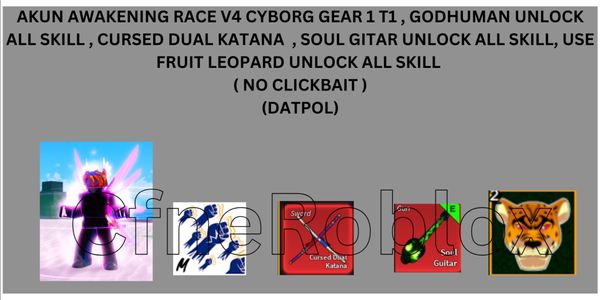 Beli Akun Akun Blox Fruit Level Max 2450 / Race Awakening V4 Cyborg ...