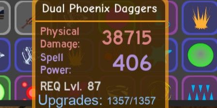 Buy Item Dungeon Quest | Dual Phoenix Daggers RBL 2293951 | itemku